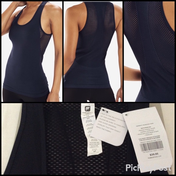 Fabletics | Tops | Fabletics Serenity Seamless Tank Black Szm Nwt ...